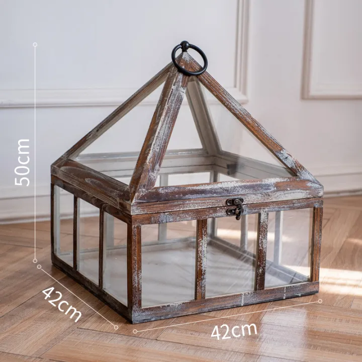 Vintage Glass Box Transparent Display Box With Lid Micro Landscape ...