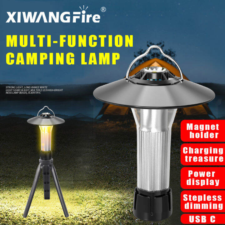 Usb C Boleh Dicas Semula Camping Lantern Portable Outdoor Flashlight ...