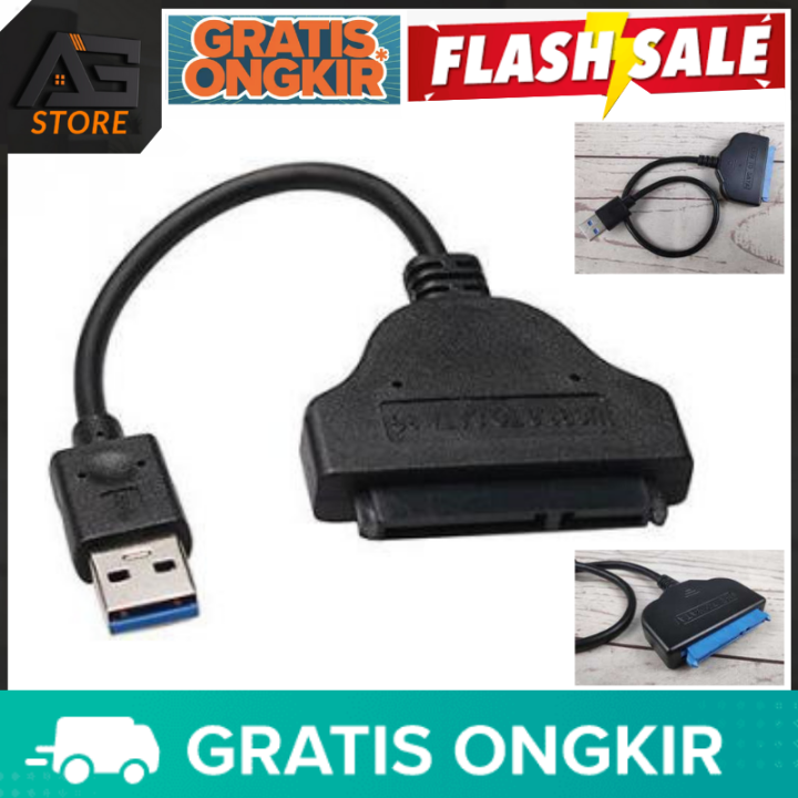 (BERKUALITAS) Kabel Adapter Konverter HDD SSD SATA to USB 3.0 HDD SSD ...