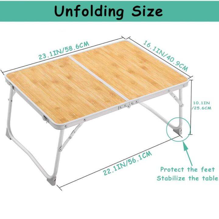 Foldable Breakfast Tray Camping Table Bed Desk Outdoor Furniture ...