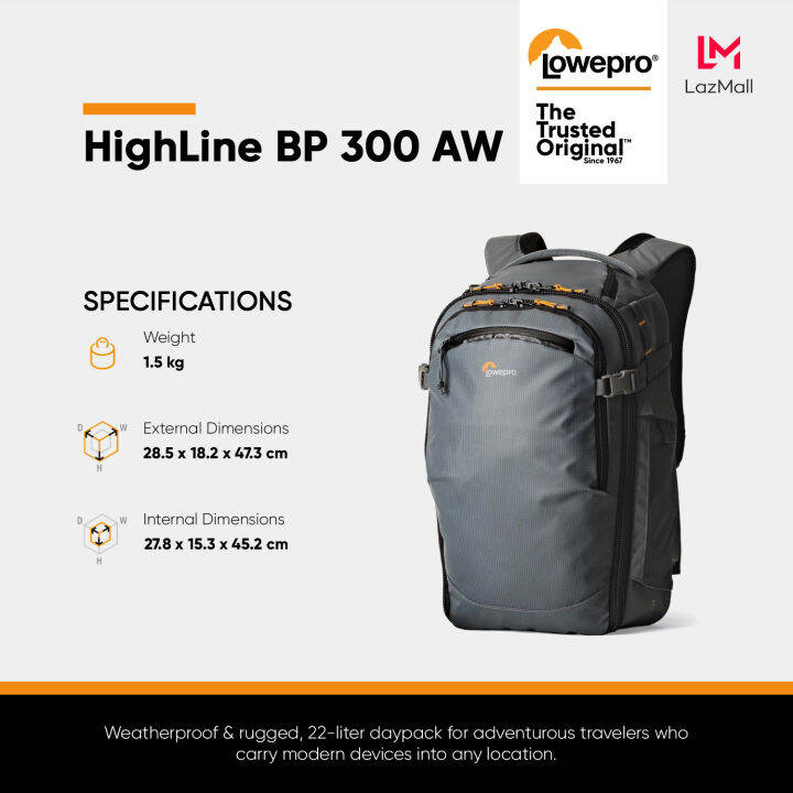 Lowepro Highline 300 All Weather Backpack Camera Bag | Lazada PH