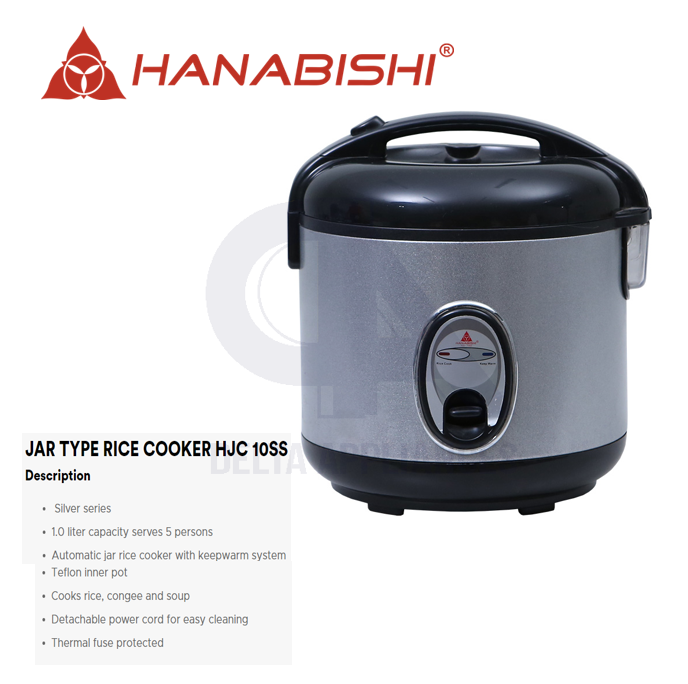 Hanabishi Jar type Rice Cooker HJC Silver series Automatic jar rice cooker with keep warm system ...