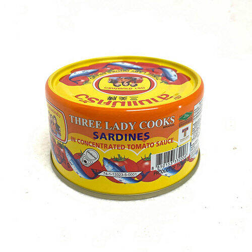 HALAL THREE LADY COOKS SARDINES IN CONCENTRATED TOMATO SAUCE 190G | Lazada