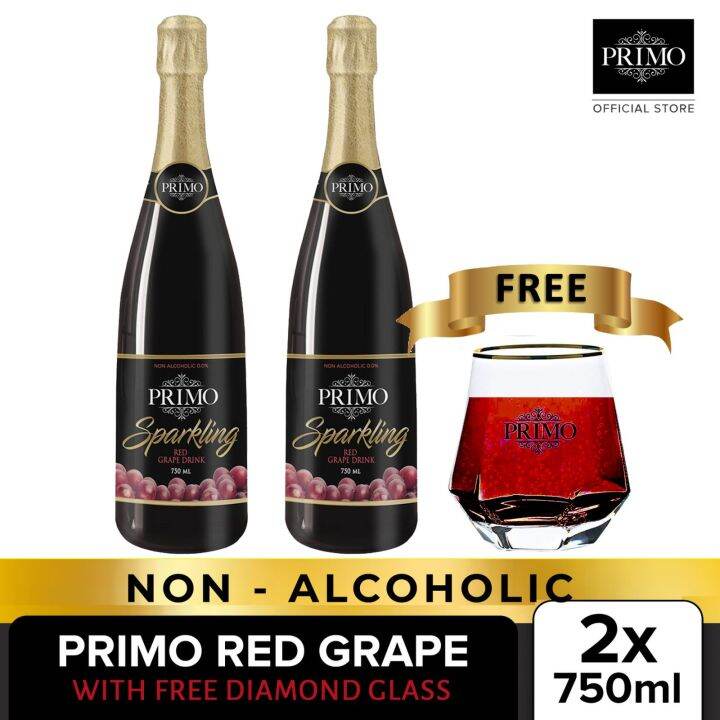 Primo Red Grape Sparkling Juice 750ml By 2's | Lazada PH