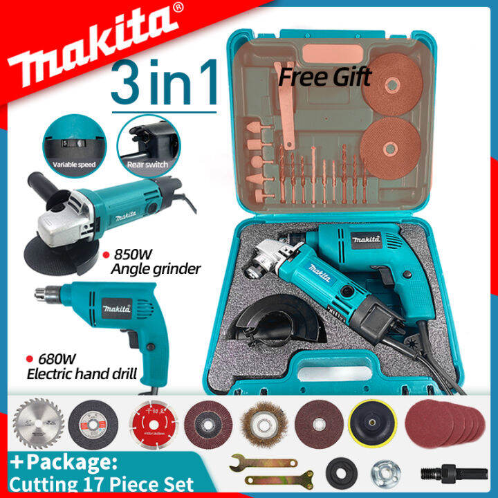 3IN1 japan original heavy duty power tools electric angle grinder and hand drill set sander ...
