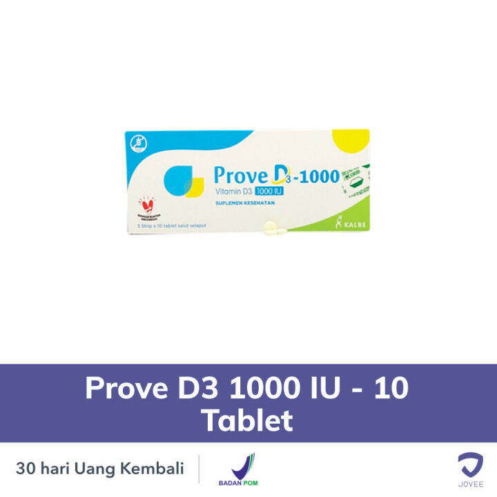 Prove D3 1000 IU - 10 Tablet - JOVEE | Lazada Indonesia