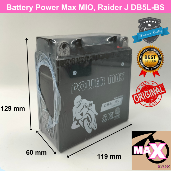 High-Quality Battery MIO Sporty, Raider J 110 Power Max DB5L-BS ...