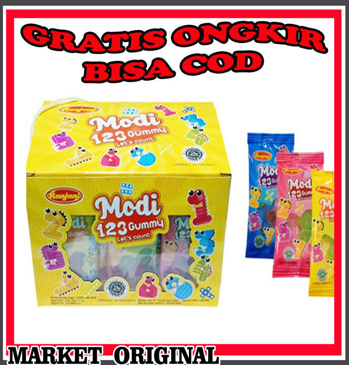 PERMEN JELLY MODI GUMMY 123 ISI 30 PCS / PERMEN ANEKA RASA | Lazada ...