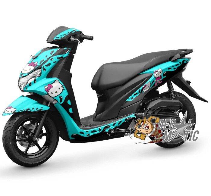 Decal Stiker Full Body Motor Yamaha Freego 2018 - 2022 Hello Kitty 2 ...