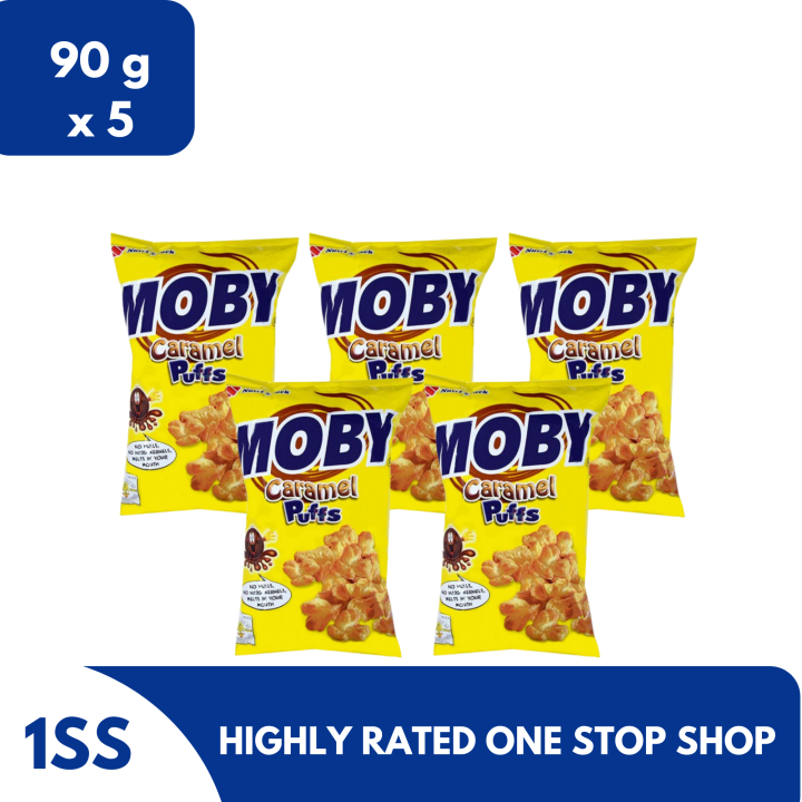 Moby Caramels Puffs, 90g set of 5 | Lazada PH
