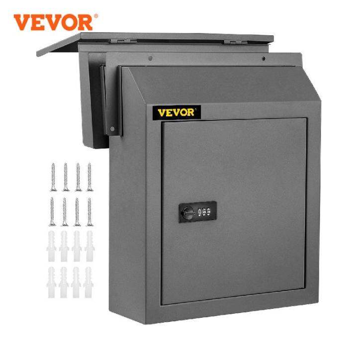 VEVOR Through-The-Door & Through-The-Wall Locking Drop Box Parcel Drop ...