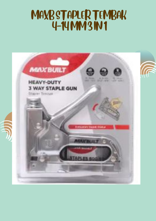 MaxB Stapler Tembak 3 In 1 Heavy Duty Staple Gun 3 Way 4-14mm | Lazada ...