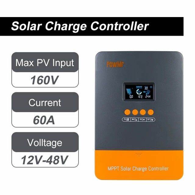 powmr 60a mppt solar charge controller 60a panel Surya SCC power | Lazada Indonesia