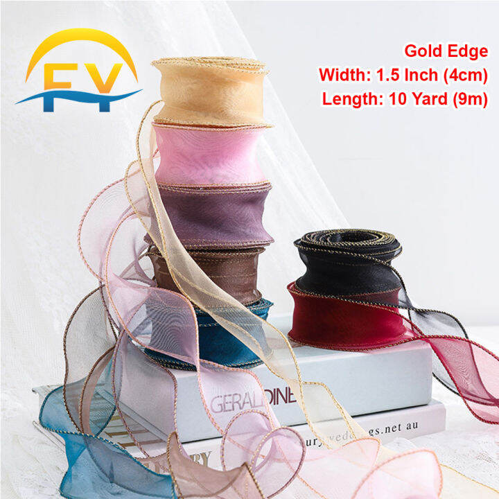 FY Fishtail Ribbon Riben Sheer Chiffon Organza Satin Transparent ...