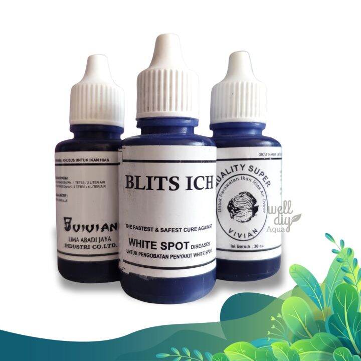 Blits Ich Obat Biru Methylene Blue Obat Ikan White Spot - 75 ml ...
