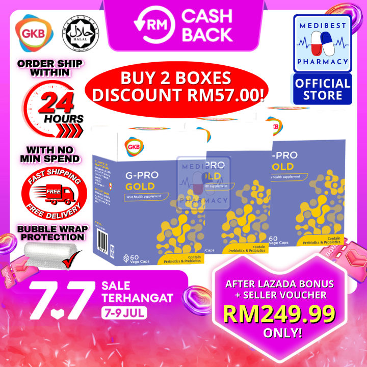 GKB G-Pro Gold – Gut Health Supplement 60'S | Lazada