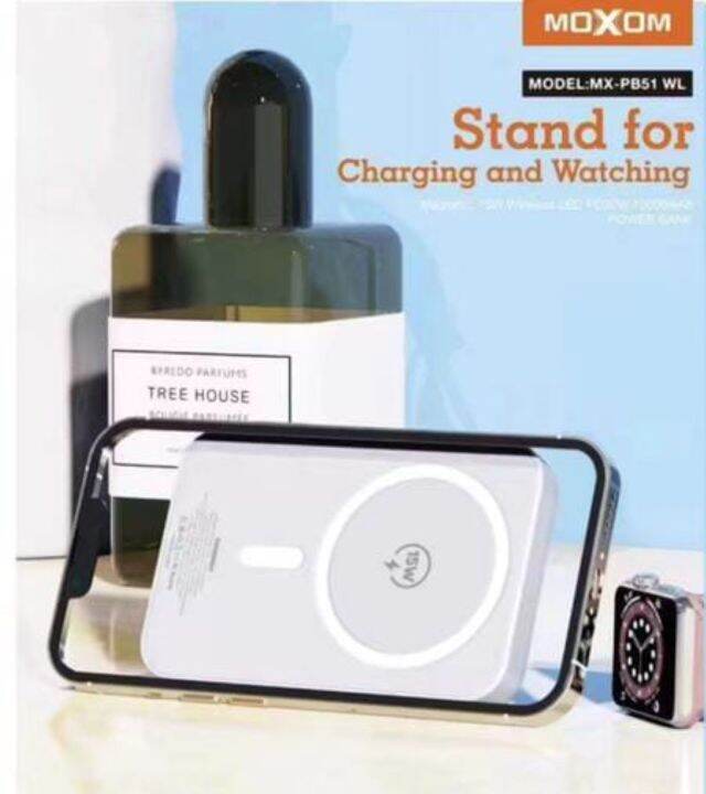 MOXOM Magnetic Power Bank 20W PD For Iphn w/ LED Display & Stand (10 ...