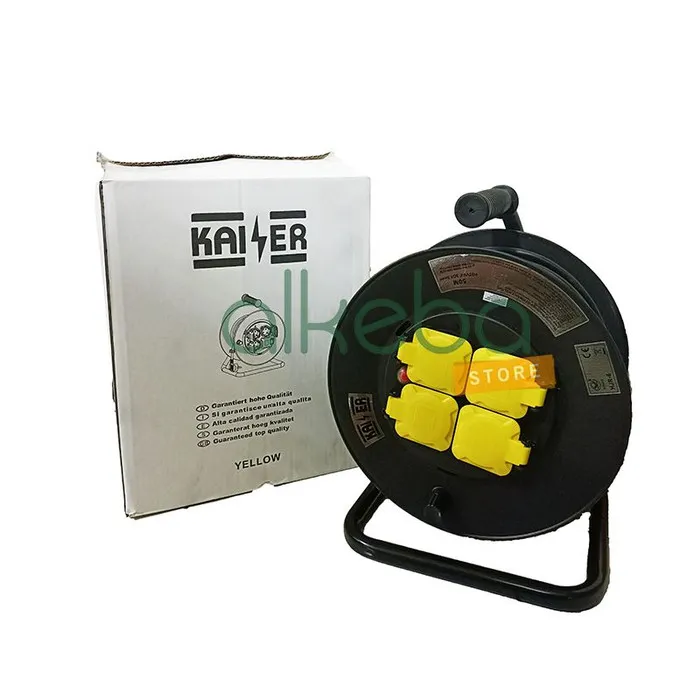 Kabel Roll Kaiser 50 Meter gulungan 50 m 4 stop kontak | Lazada Indonesia
