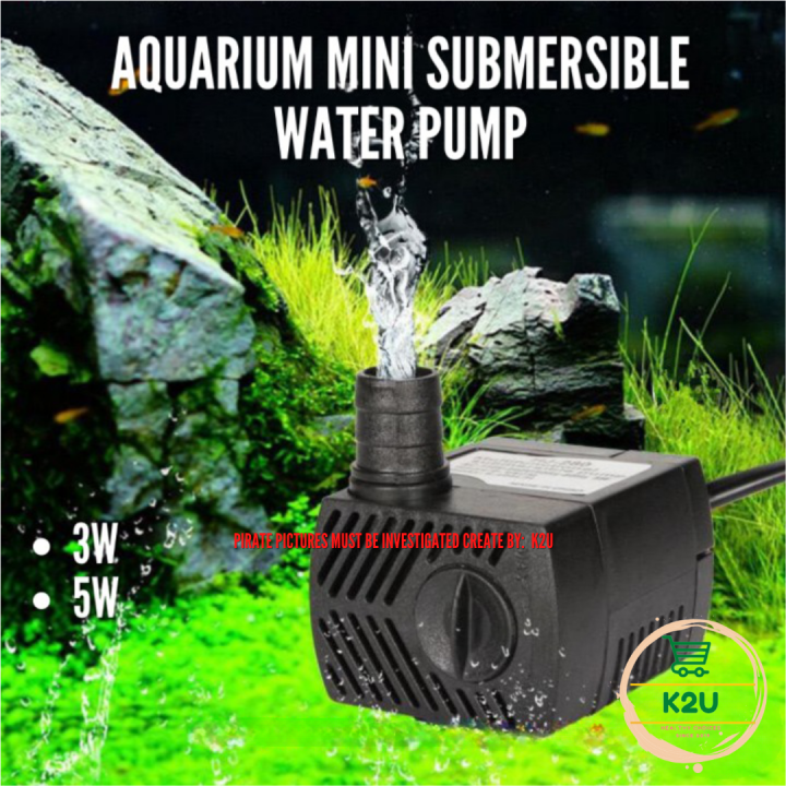 AQUARIUM Mini Submersible Water Pump 2W, 3W & 5W | Lazada