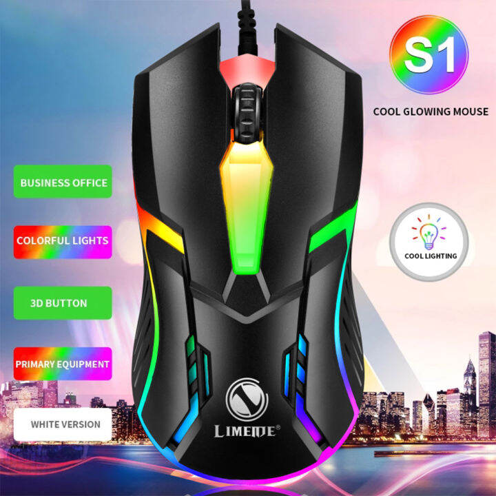 USB Wired Mouse LED Light Backlit Luminous Competitive Gaming Mouse ...