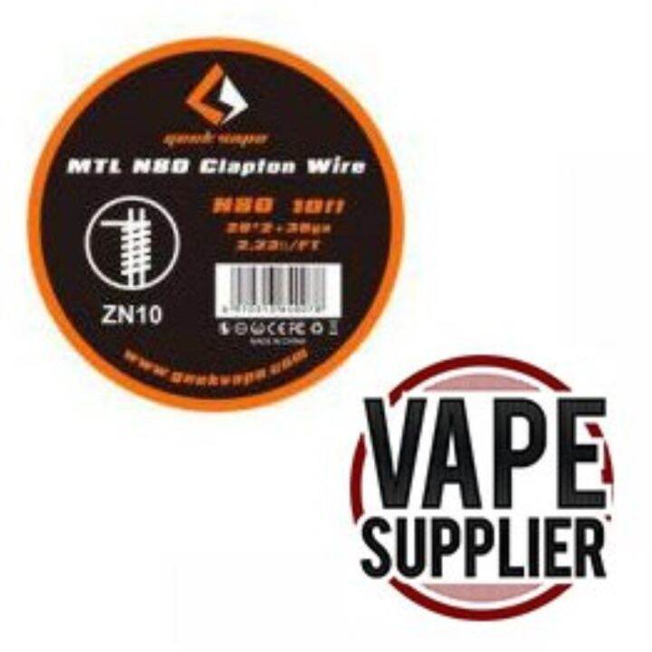 GEEK VAPE MTL N80 CLAPTON WIRE N80 28x2 38ga 2.23ohm/ft | Lazada PH