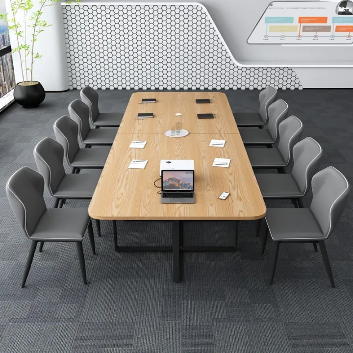Large office conference table long table simple modern reading room ...