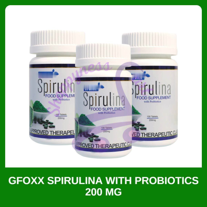 GFOXX Spirulina Food Supplement with Probiotics 200mg | Lazada PH