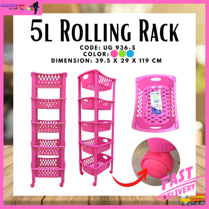 5 Layer Rolling Rack / Rolling Rock / 5Layer Rack/Multi-purpose rack ...