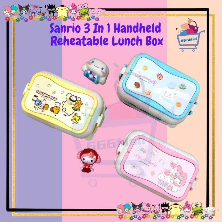 SANRIO 3 IN 1 HANDHELD REHEATABLE LUNCH BOX | Lazada