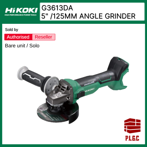 Hikoki G3613DA 5inch / 125mm Multi Volt Cordless Angle Grinder ( Bare tool ) With Speed Control ...