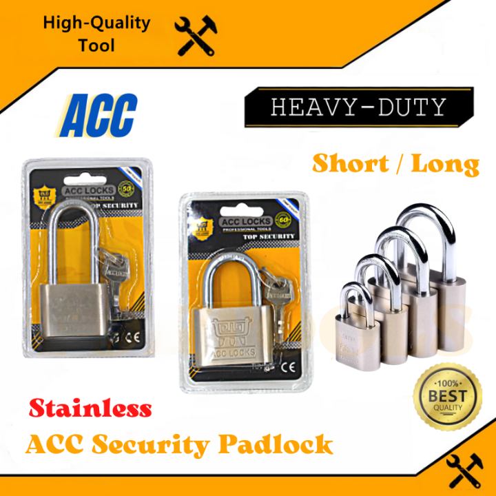 ACC Security Padlock Heavy Duty / Stainless Podlock Short / Long Gate ...