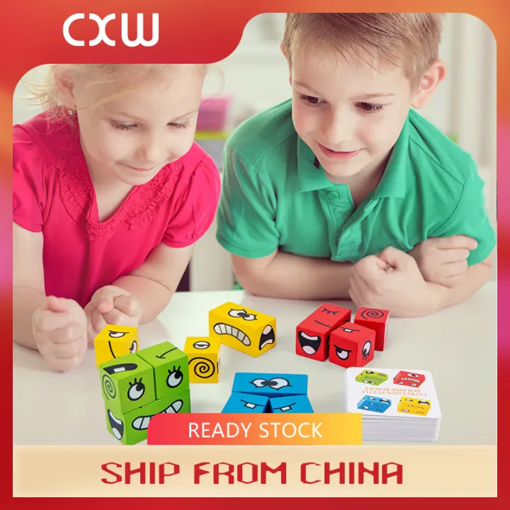Face-Changing Rubik's Cube Building Blocks 💕Ready stock💕Funny Face ...