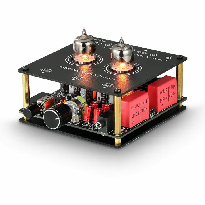Mini Bluetooth 5.0 Vacuum Tube Amplifier Receiver HiFi Stereo Preamp ...