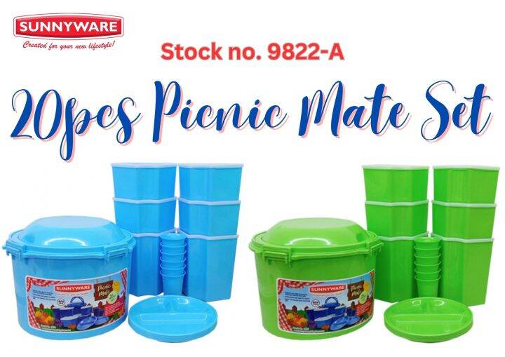 (#9822A) Sunnyware 20pcs Picnic Mate Set - Deluxe Picnic Set | Lazada PH