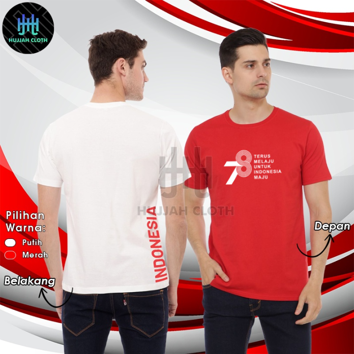 Kaos 17 Agustus 2023 Hut RI 78 Logo Resmi / Kaos 17 Agustusan Terbaru 2023 / Kaos 17 Agustusan ...