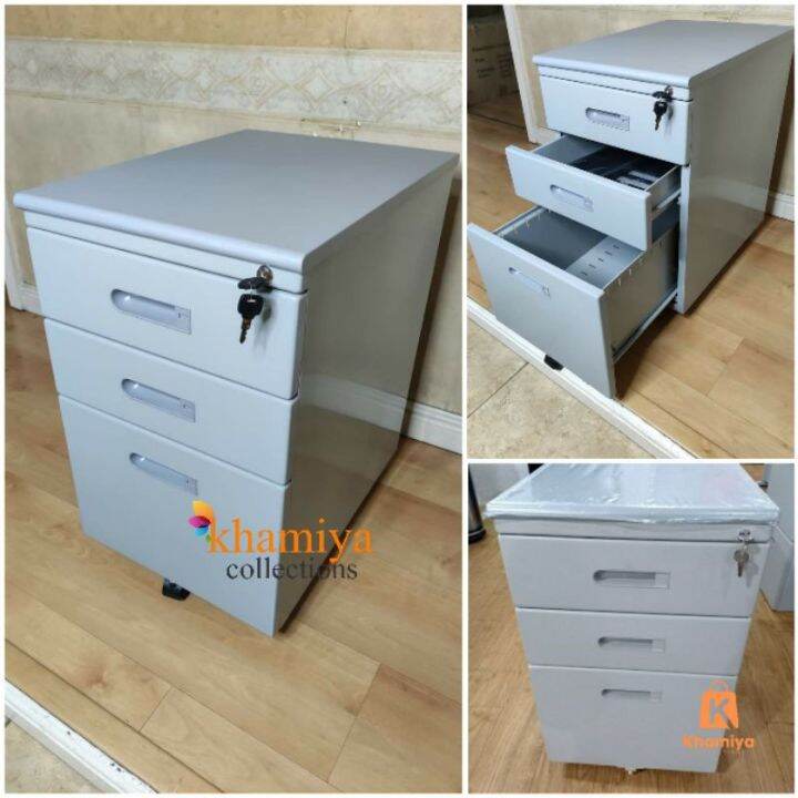 【hot】High-quality 3 Drawer Mobile Pedestal Cabinet with Keylock - Flush ...