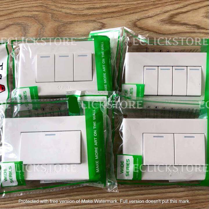 White Bull Wall Switches 1 Gang , 2 Gang , 3 Gang and 4 Gang High ...