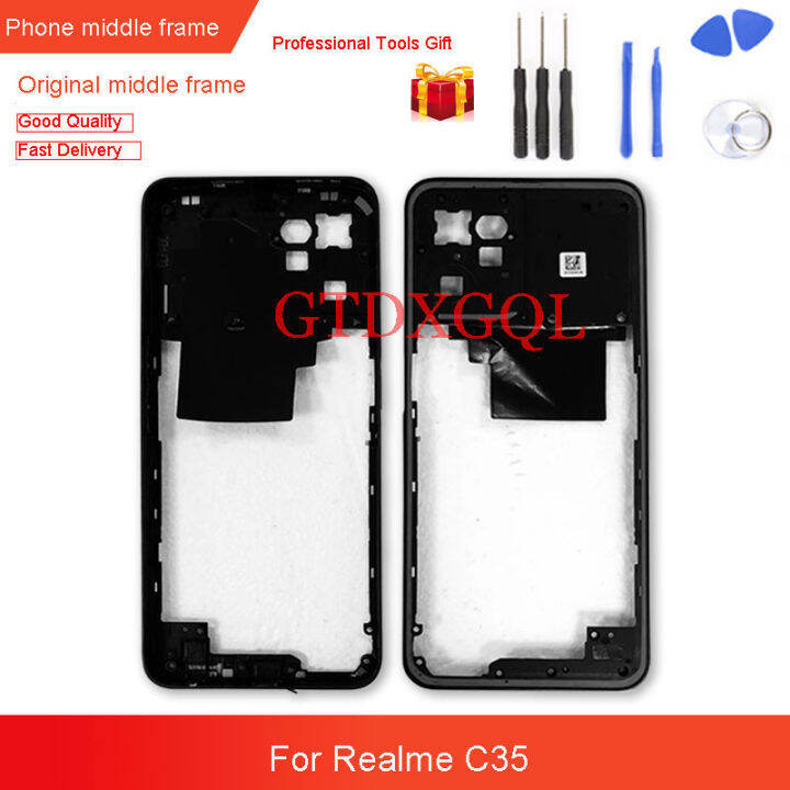 6.6 inches For Realme C35 Middle Frame Plate Back Housing Board LCD ...