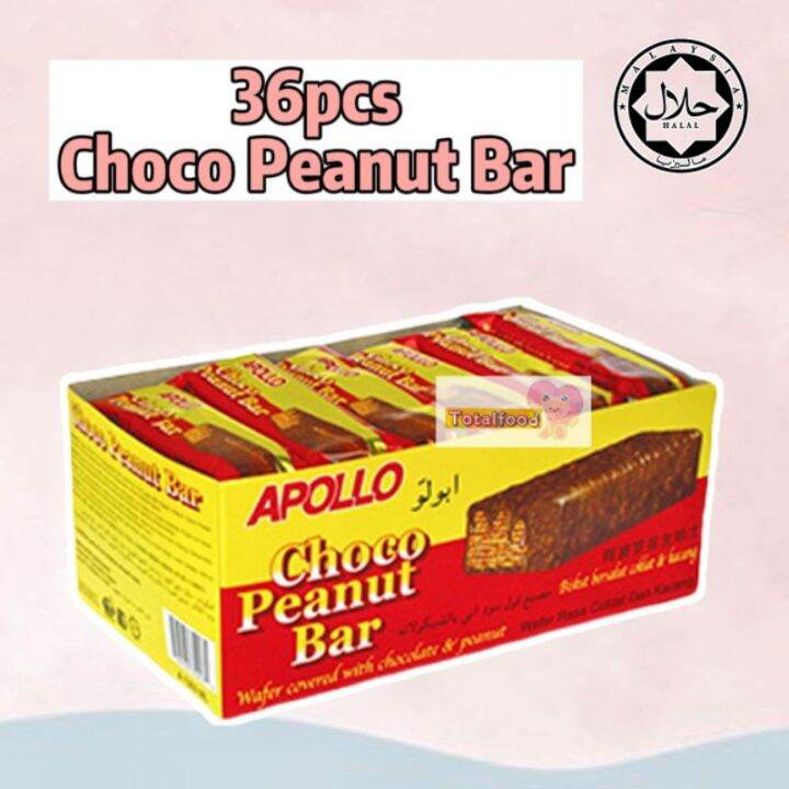 Apollo Chocolate Peanut Bar Wafer 36pcs | Lazada