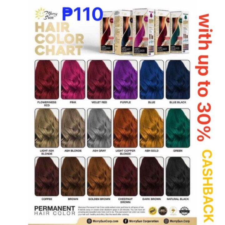 100% AUTHENTIC!!! MERRY SUN PERMANENT HAIR COLORS ( LIGHT ASH/ Ash ...