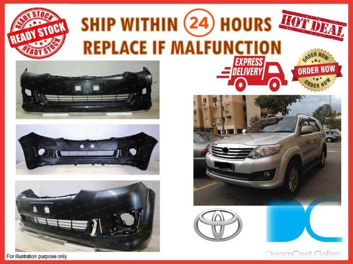TOYOTA FORTUNER 2011 FRONT BUMPER WITH GRILLE & WITHOUT HOLE | Lazada