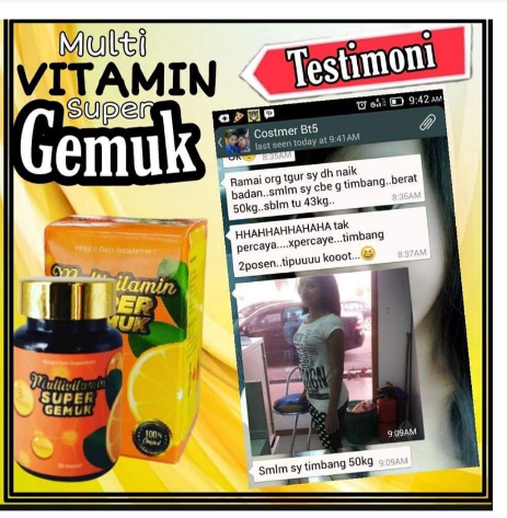 Weight loss foodஐ℗ VITAMIN SUPER GEMUK 🔥LULUS KKM MSG UBAT GEMUK ORI ...