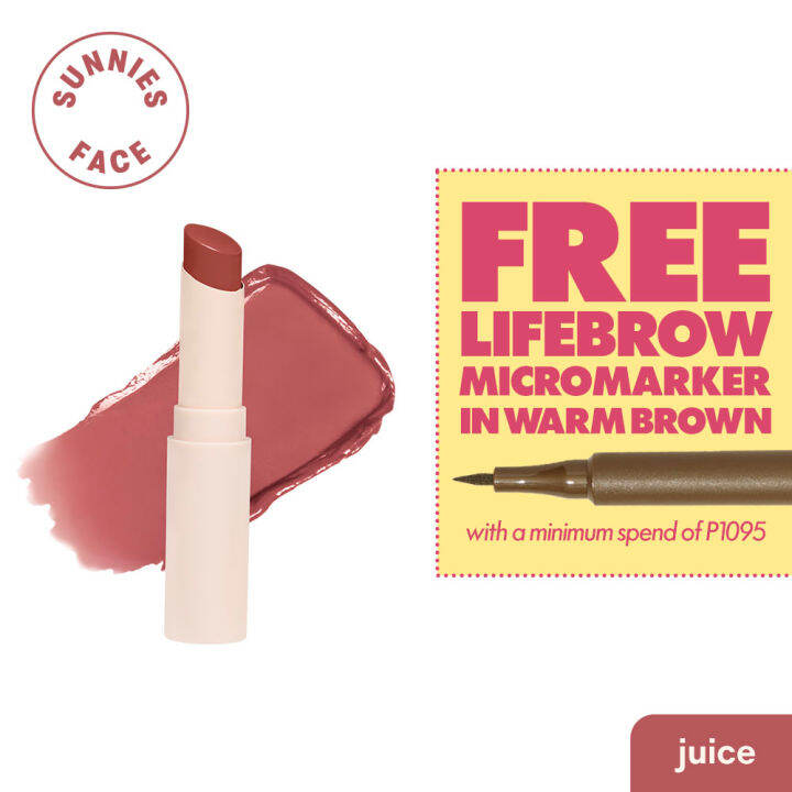 Sunnies Face Lip Treat [Moisturizing Tinted Lip Balm] (Juice) | Lazada PH