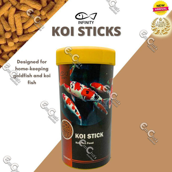INFINITY Koi STICKS Jumbo 1000ml Fish Food for All Koi Food(ff)EXP 2026 ...