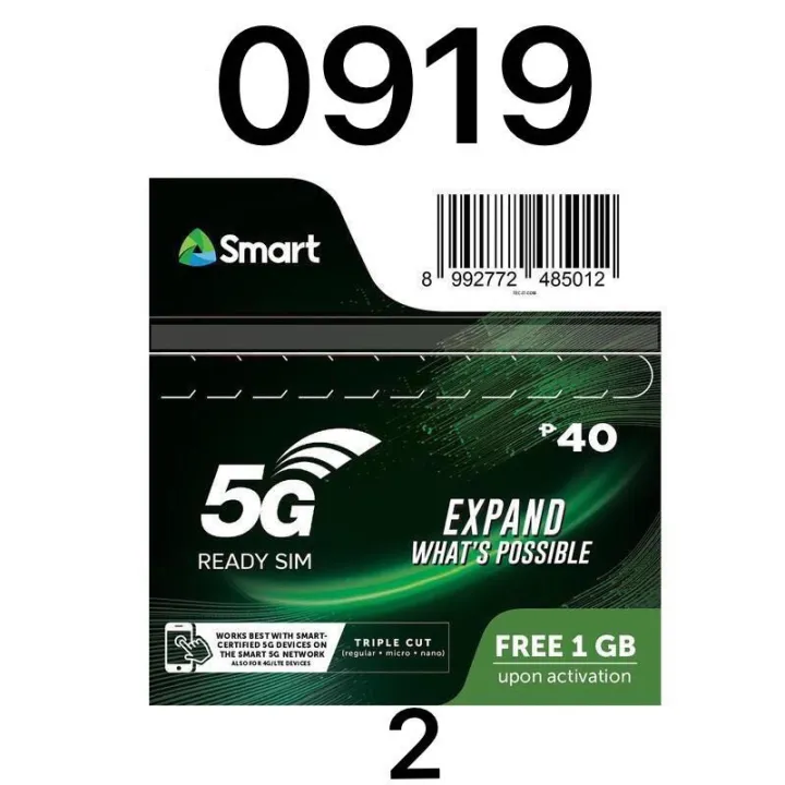 (0919-#######)Special Number Smart 5G LTE Tricut Sim Card Brand New ...
