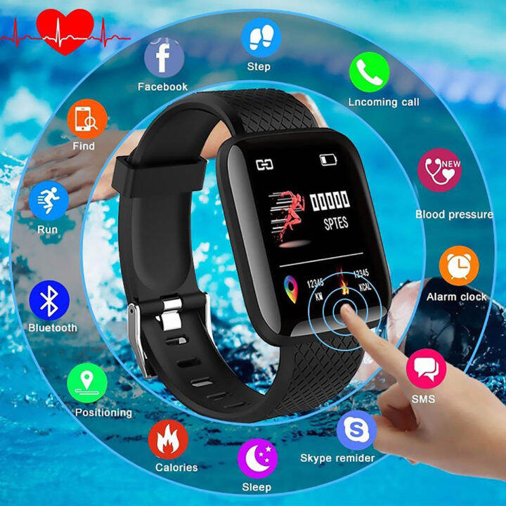 SMARTWATCH JOGGING DETEKSI DETAK JANTUNG ANTI AIR SMART BAND TEKANAN ...