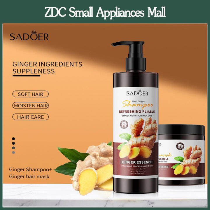 ZDC Ginger shampoo Ginger Hair Treatment Liquid Moist Smooth Care Hair ...