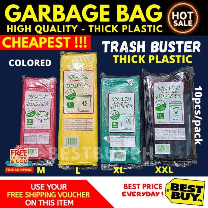 Thick Trash Buster Garbage Bag Colored - CHEAPEST | Lazada PH