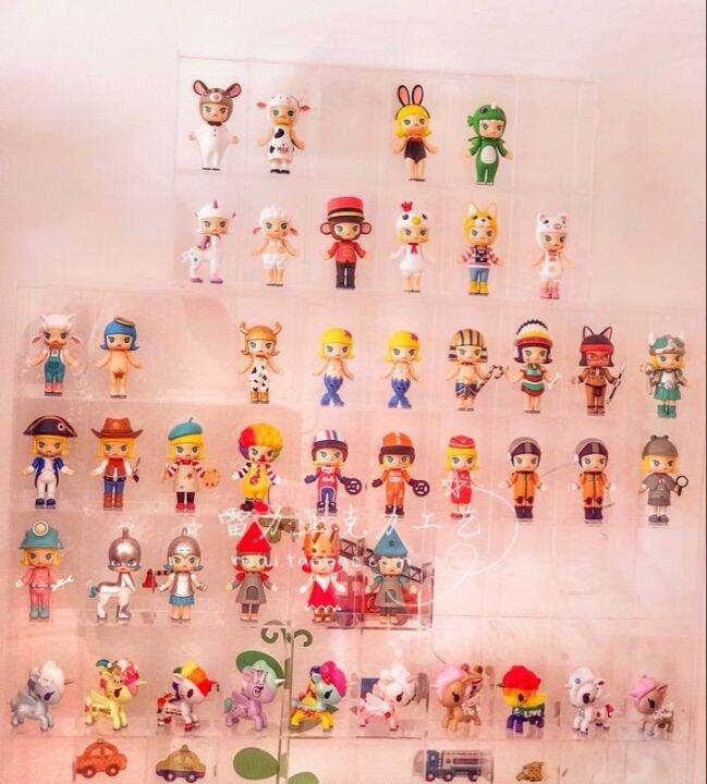 Acrylic custom Molly doll display stand Molly blind box storage box POP ...