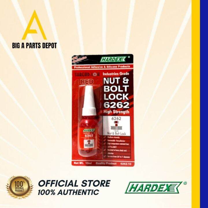 HARDEX Threadlock Nut and Bolt Lock Adhesive 10ml (Red – High Strength ...